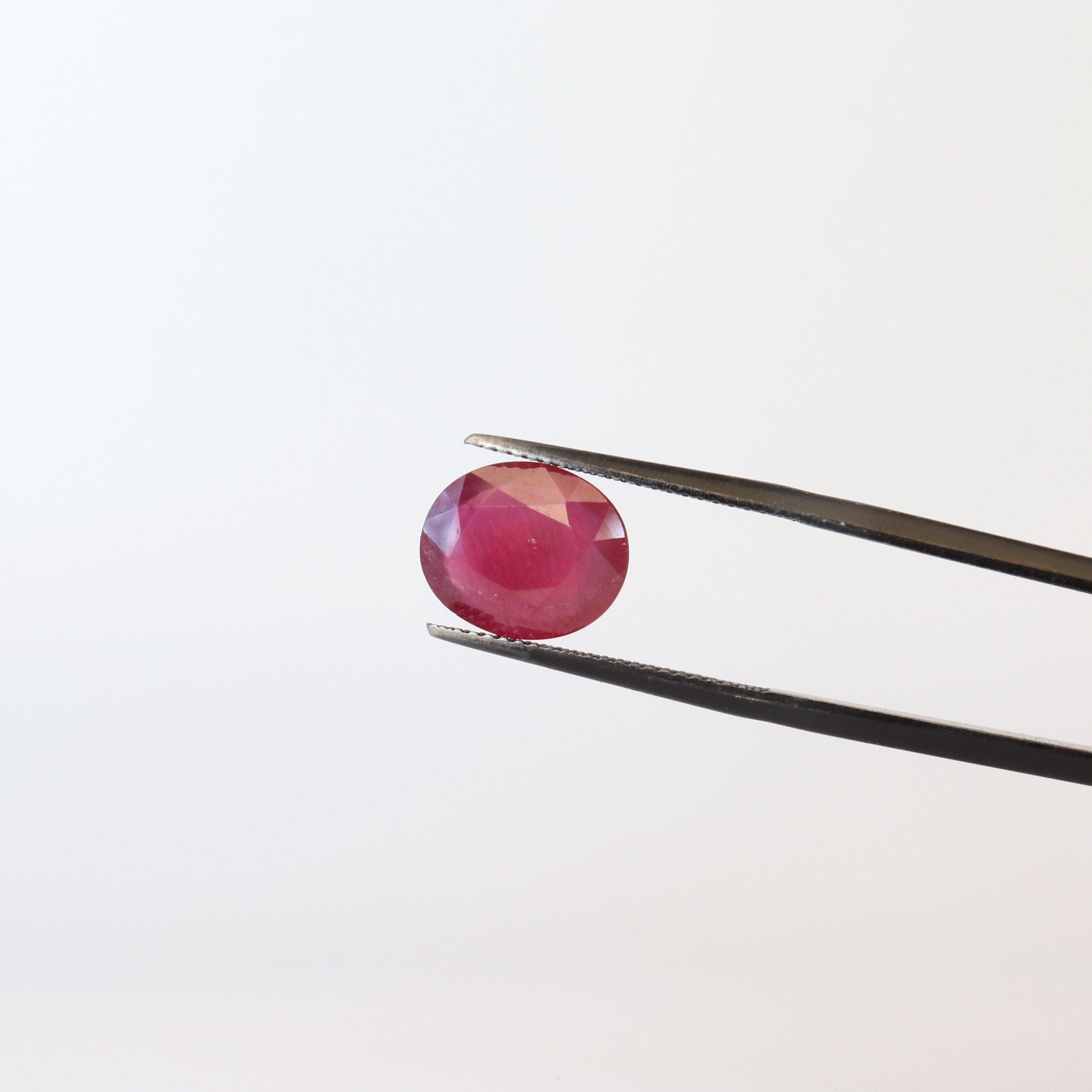 11.8mm x 9.8mm Oval Ruby Stone