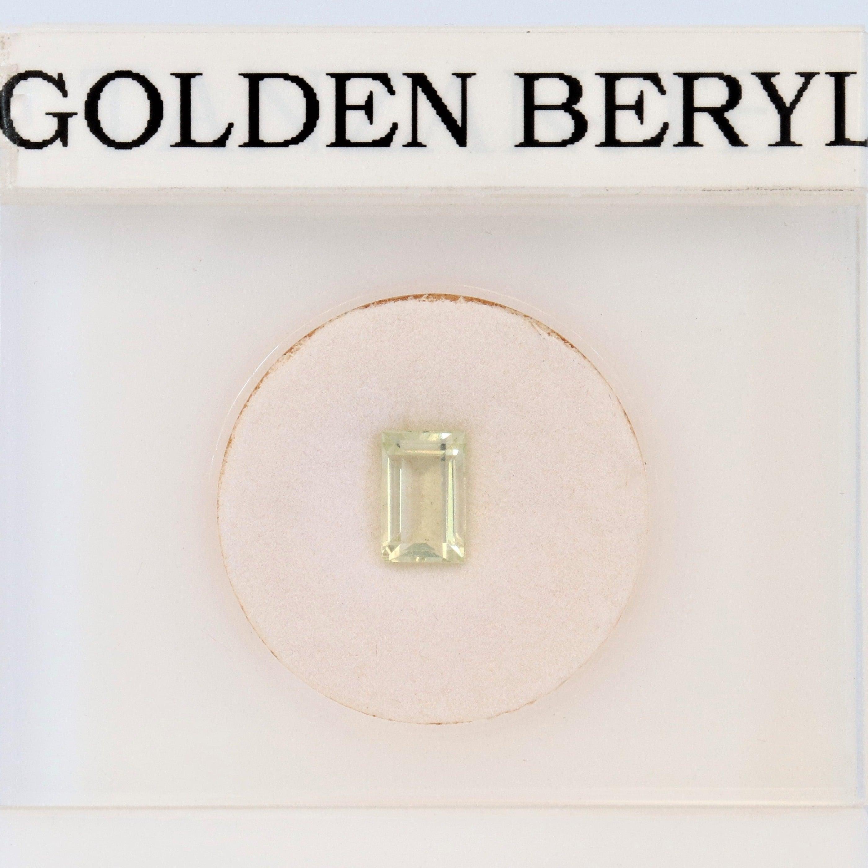 5mm x 7.8mm Emerald Cut Golden Beryl Stone