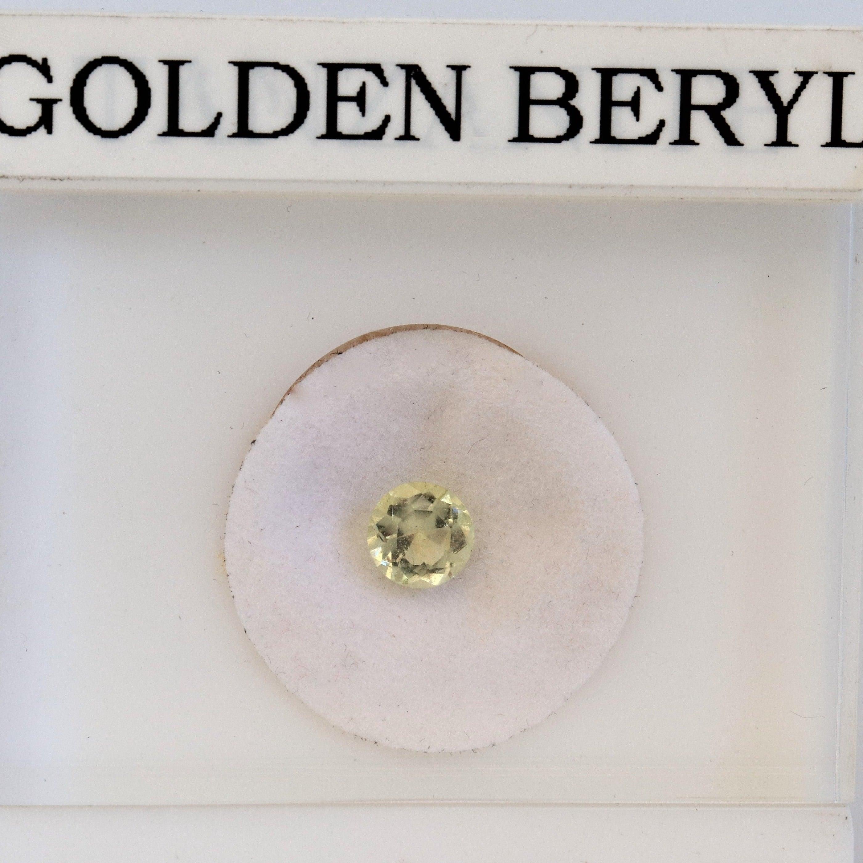 6.3mm Round Golden Beryl Stone