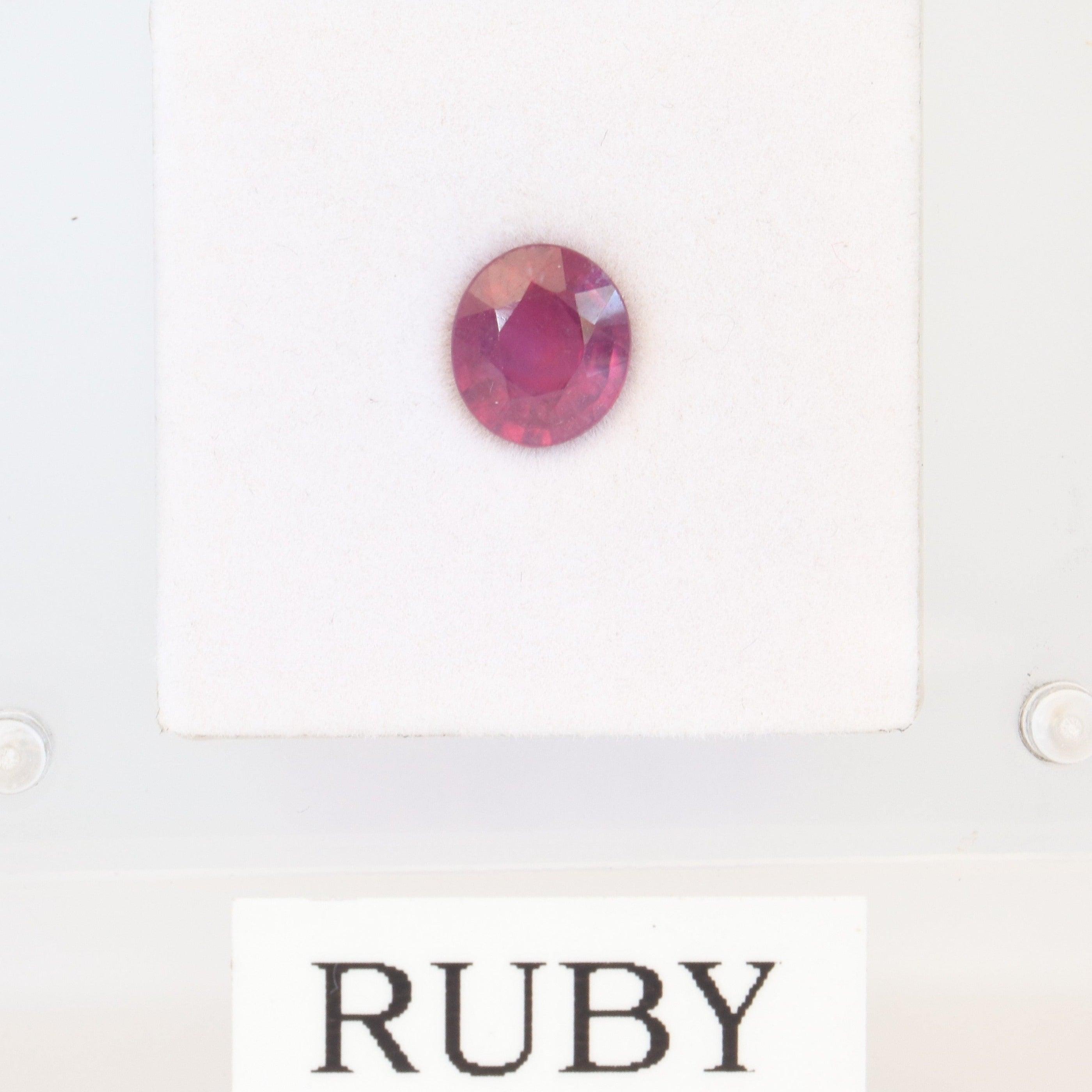 Piedra de rubí ovalada de 7,2 mm x 8 mm/3,4 mm x 5,5 mm/4 mm x 4,5 mm