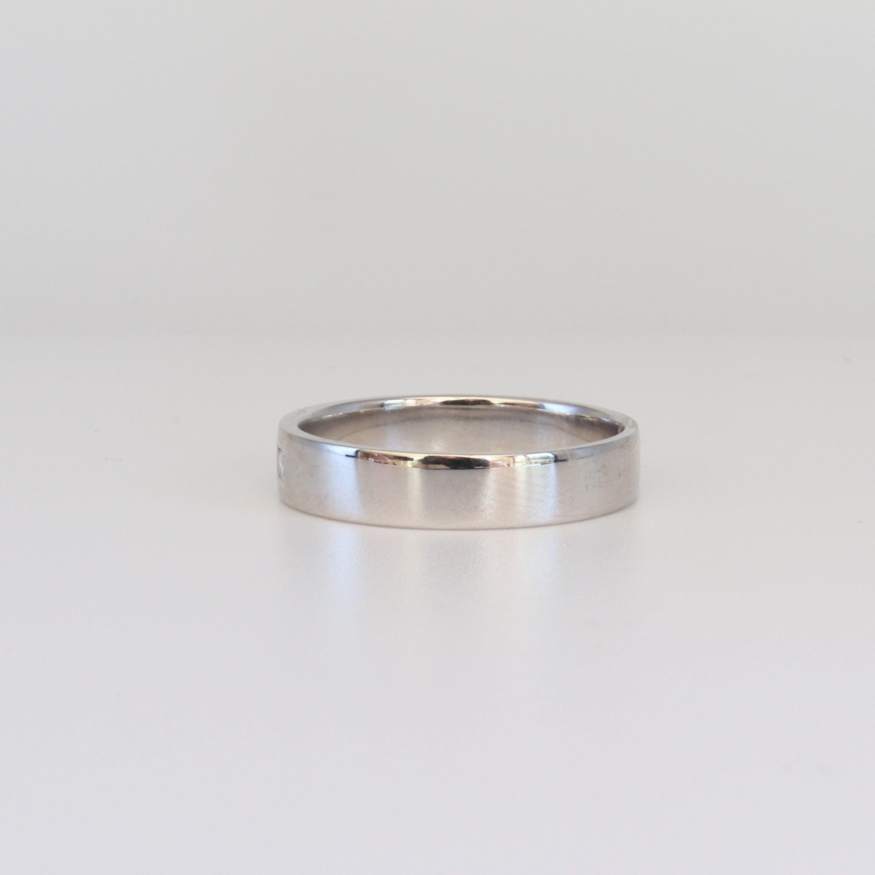 Platinum Wedding Band with Diamond Shop Jewelry Online - Cape Diamond ...