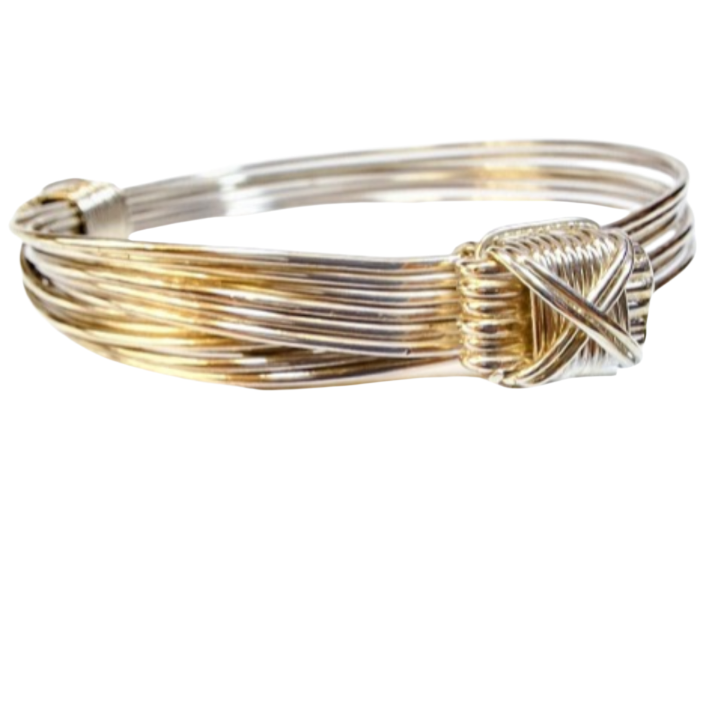 Sterling silver knot bangle with adjustable strap - Cape Diamond Exchange