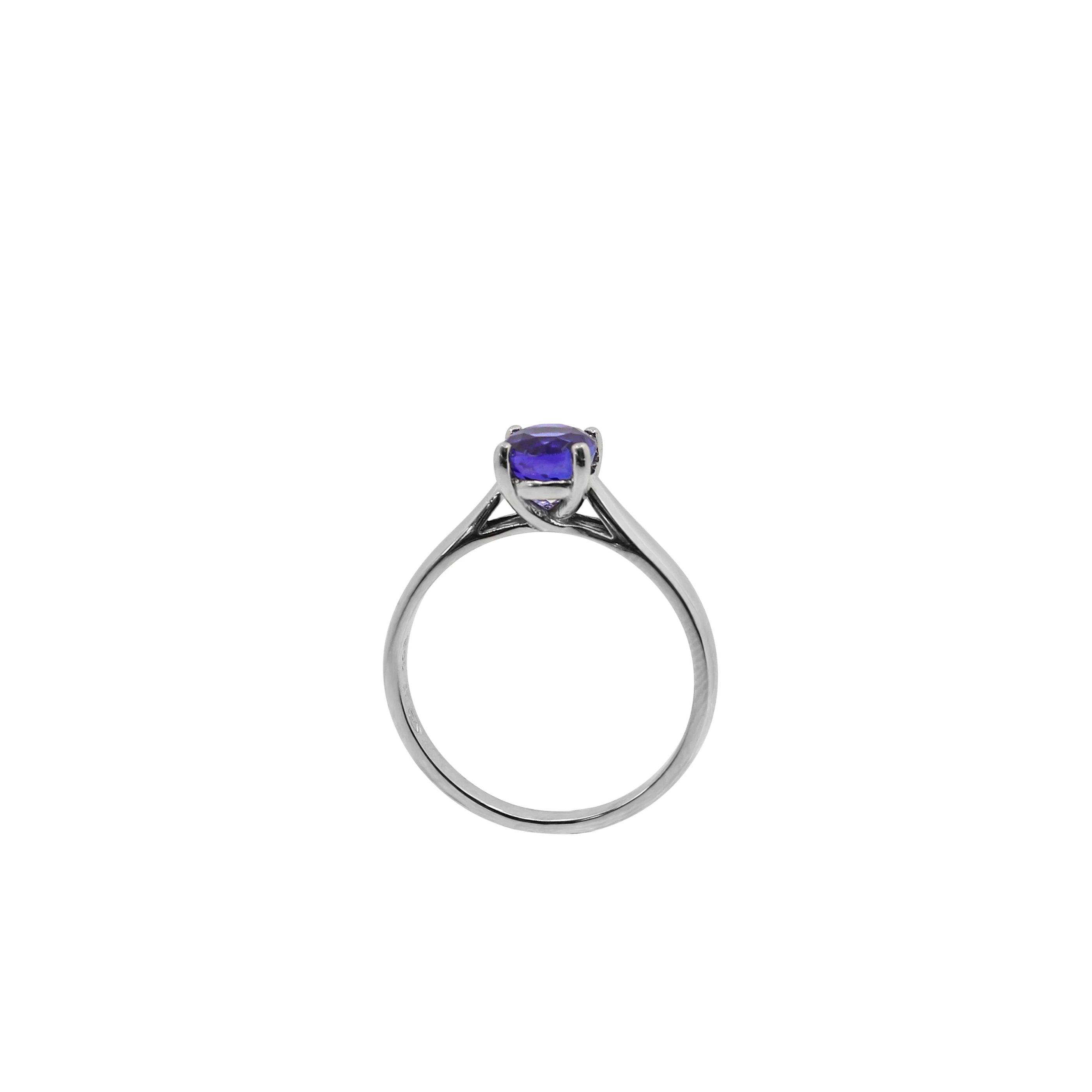 White Gold Tanzanite Solitaire Ring - Cape Diamond Exchange | Shop ...
