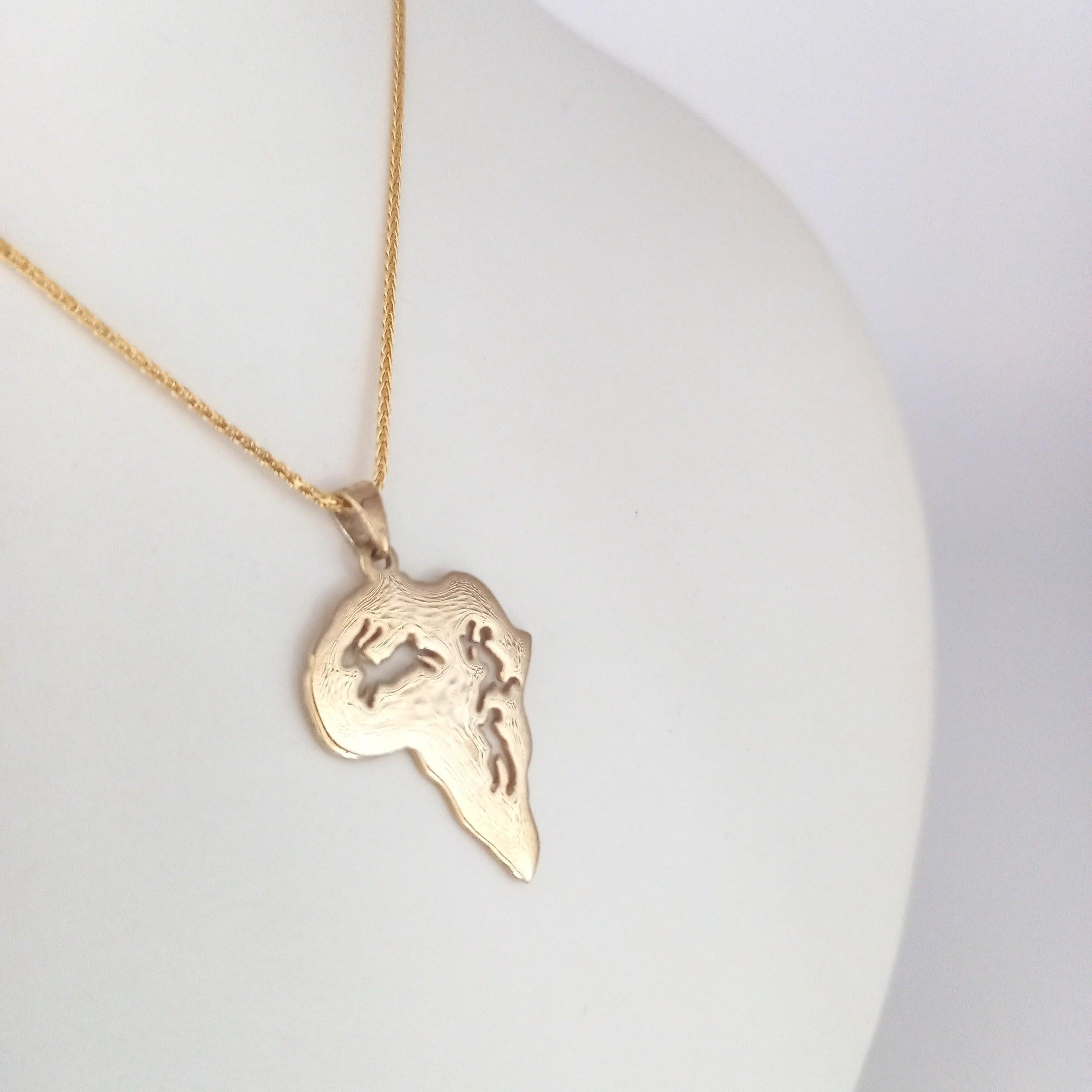 Map of Africa Hunting a Springbok