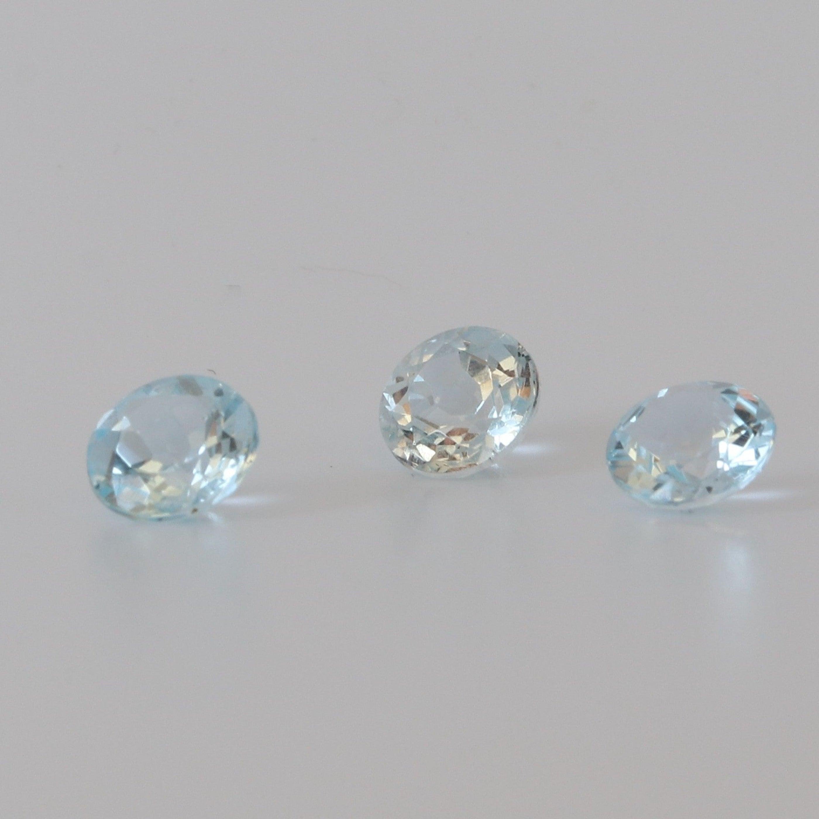 7mm Sky Blue Round Topaz Stone