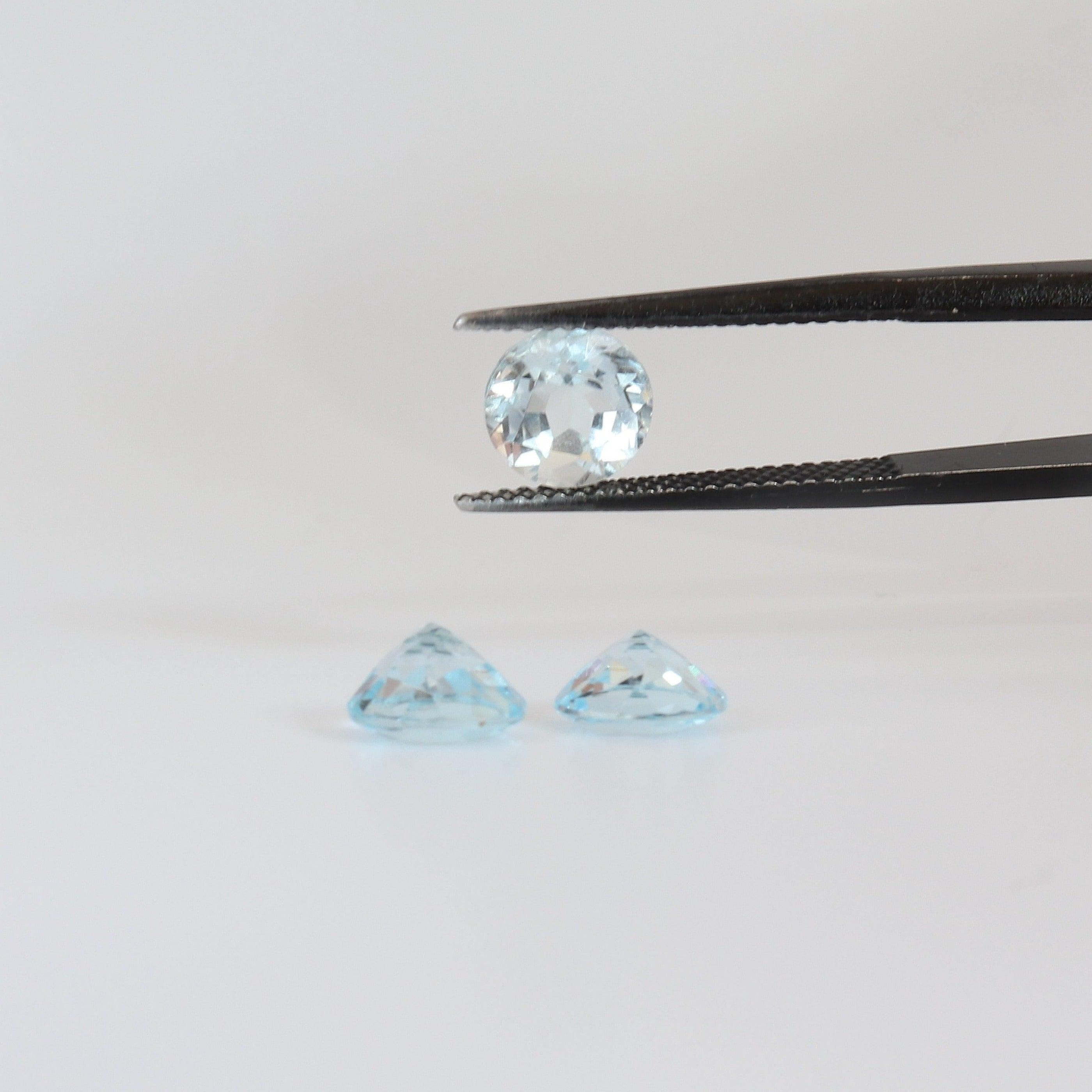 7mm Sky Blue Round Topaz Stone