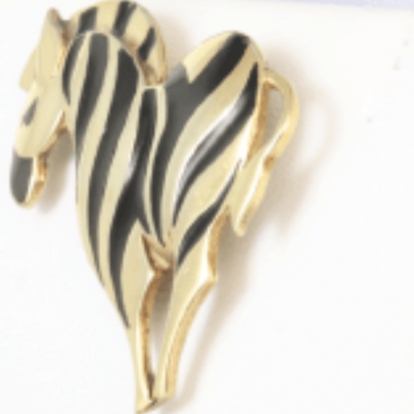 Enamel Zebra Lapel Pin